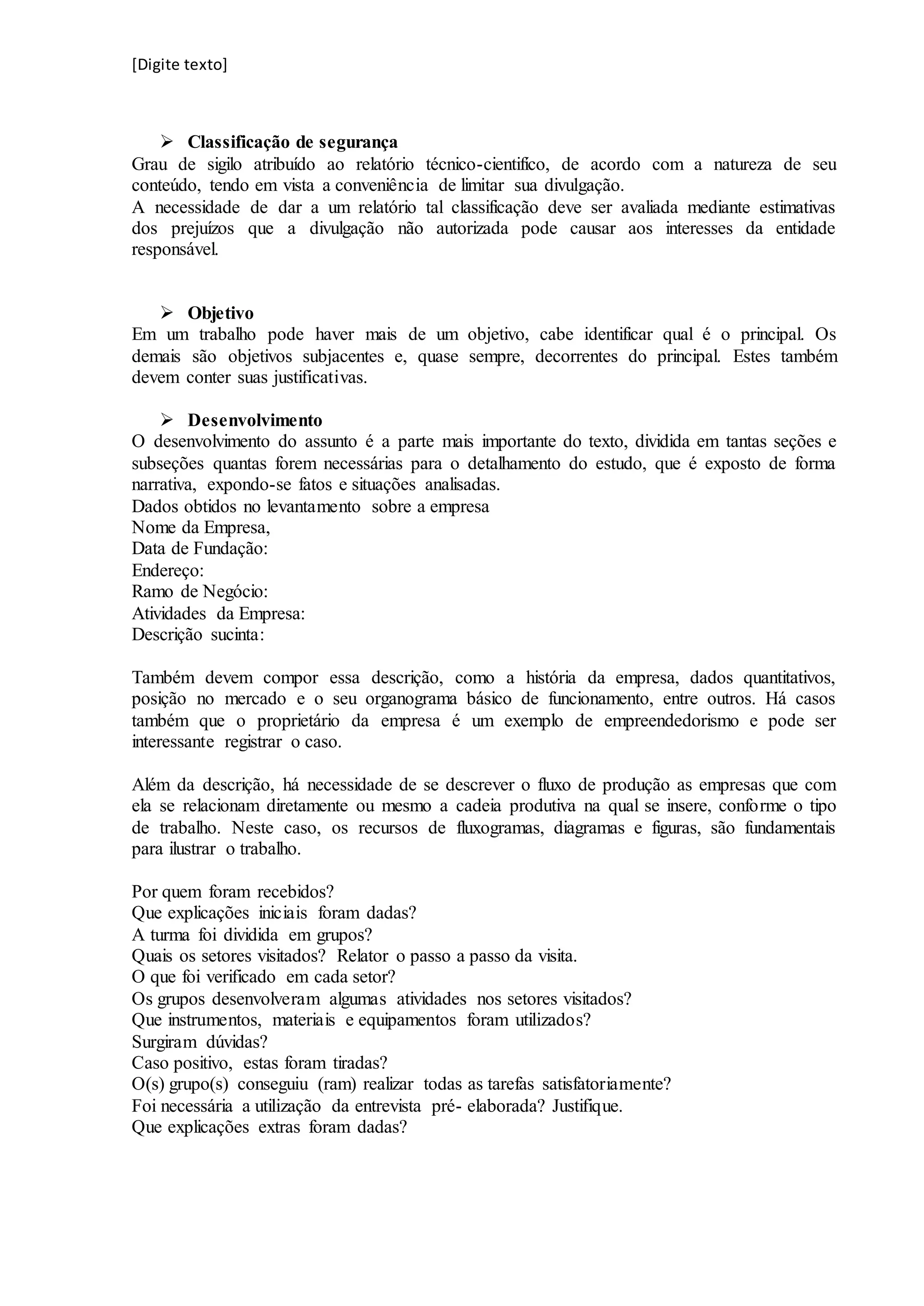 Modelo de relat rio de visita t__cnica (1) | PDF