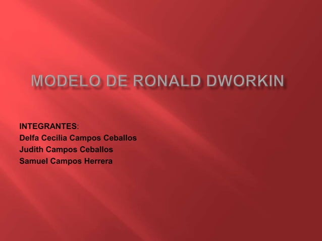 Modelo de ronald dworkin | PPT