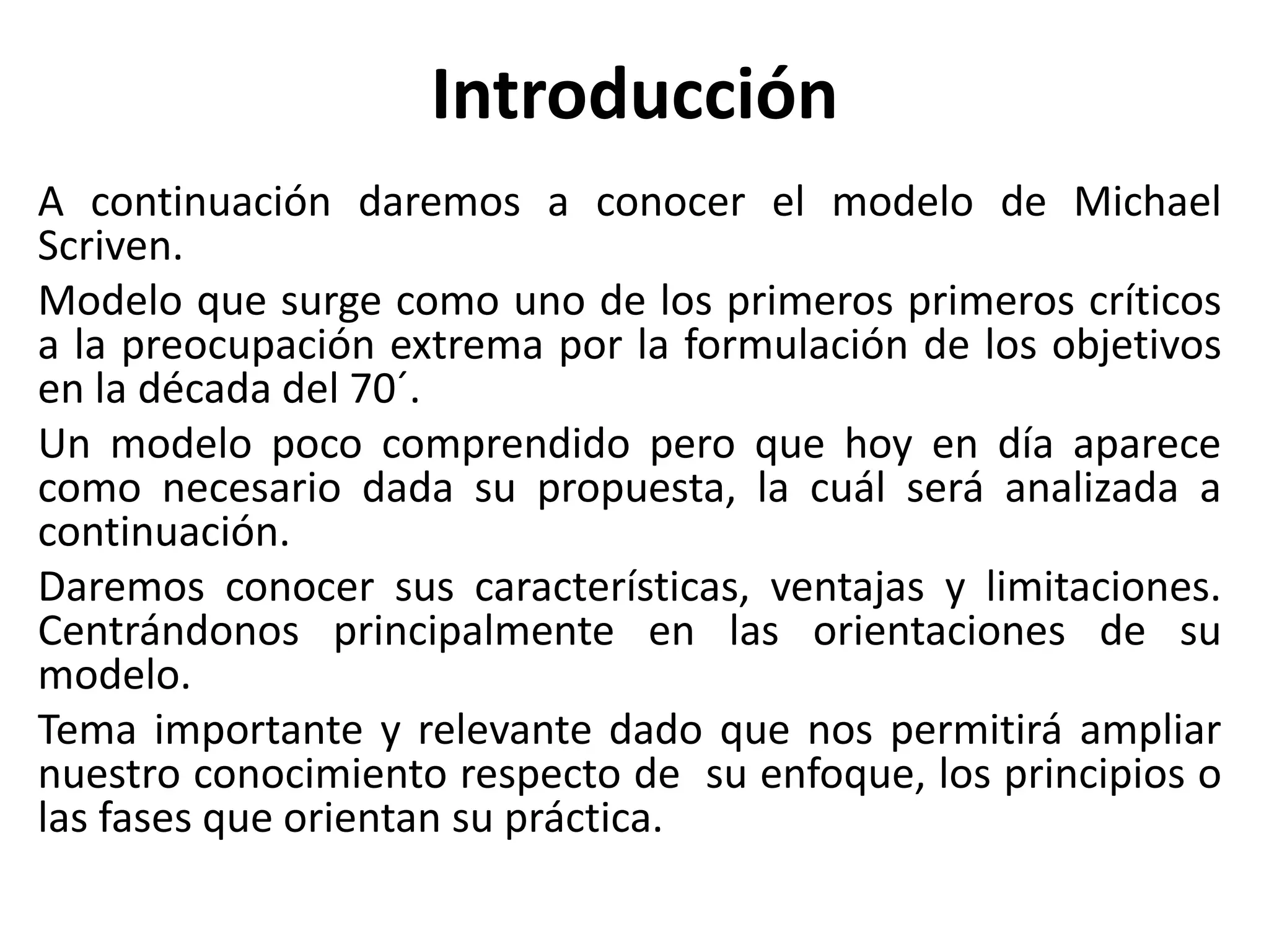 Modelo de Scriven | PPTX | Educational Assessment | Education