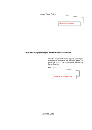 Modelo de trabalho academico | PDF