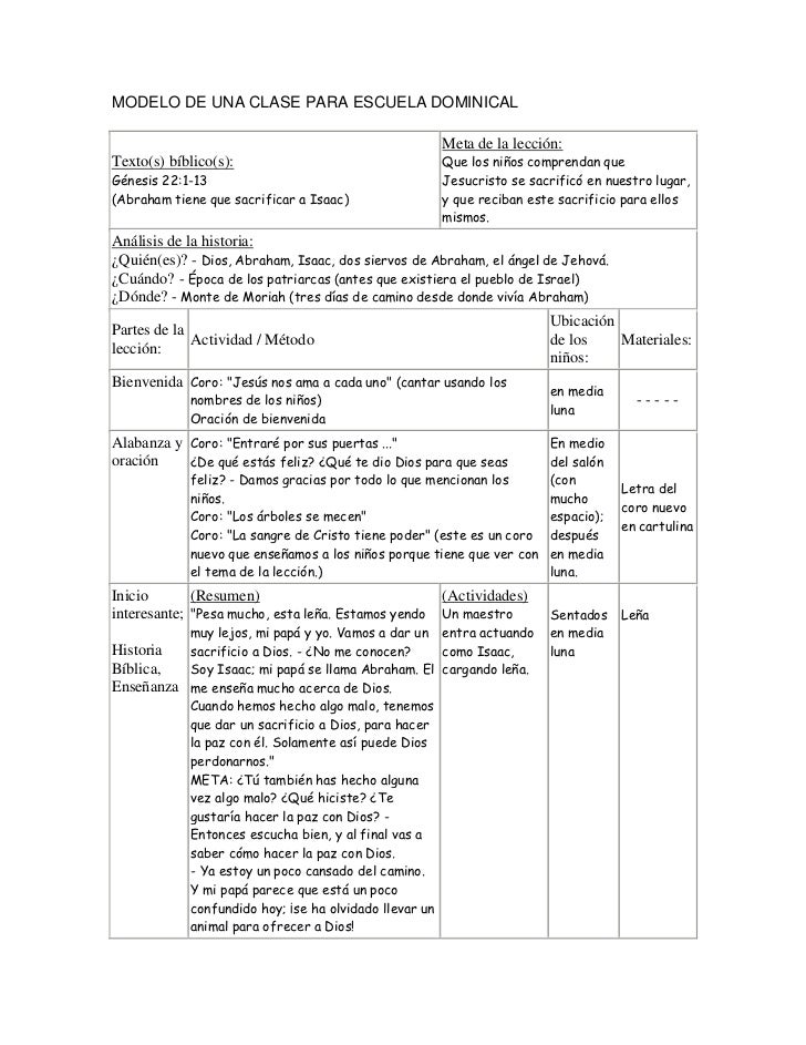 Antecedentes De La Escuela Dominical
