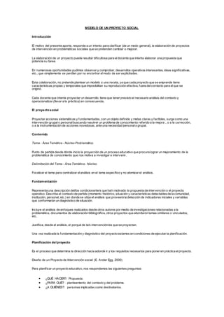 Modelo de un proyecto social | DOCX