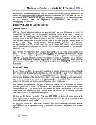 Modelo de un sgc basado en procesos | DOCX
