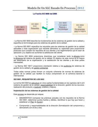 Modelo de un sgc basado en procesos | DOCX