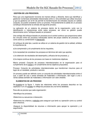 Modelo de un sgc basado en procesos | DOCX