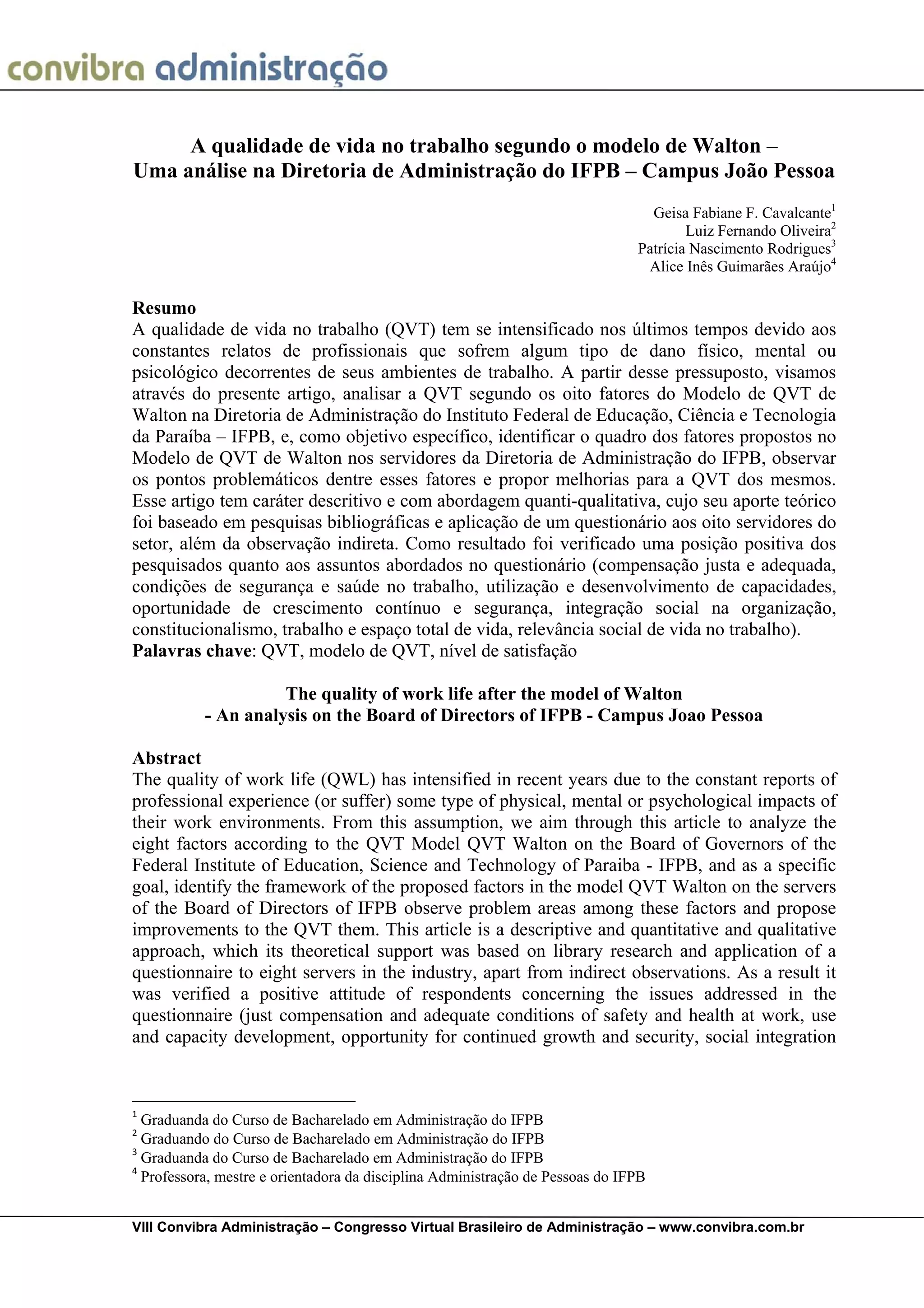 Modelo de walton modelos | PDF