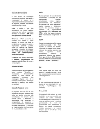 Modelo dimensional | DOCX