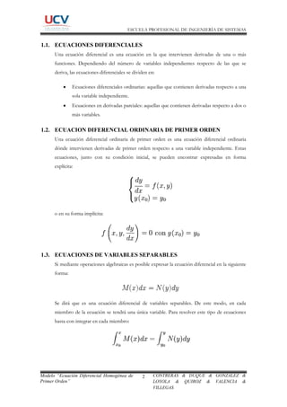 Modelo dinámico de ecuaciones diferenciales | DOCX