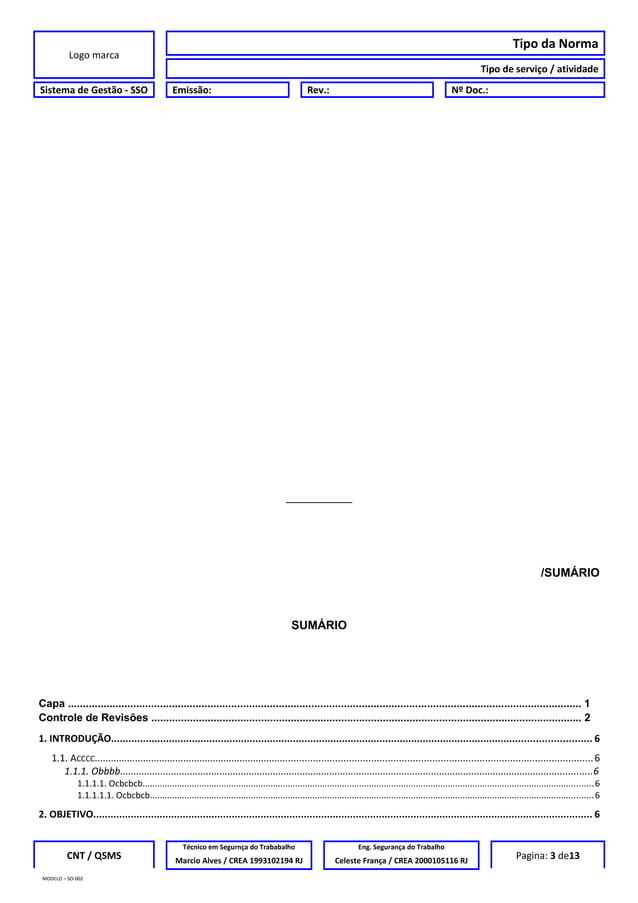 Modelo documentos padrão | PDF