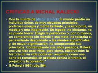 Modelo economico de michal kalecki | PPTX