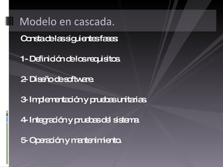 Modelo En Cascada | PPT