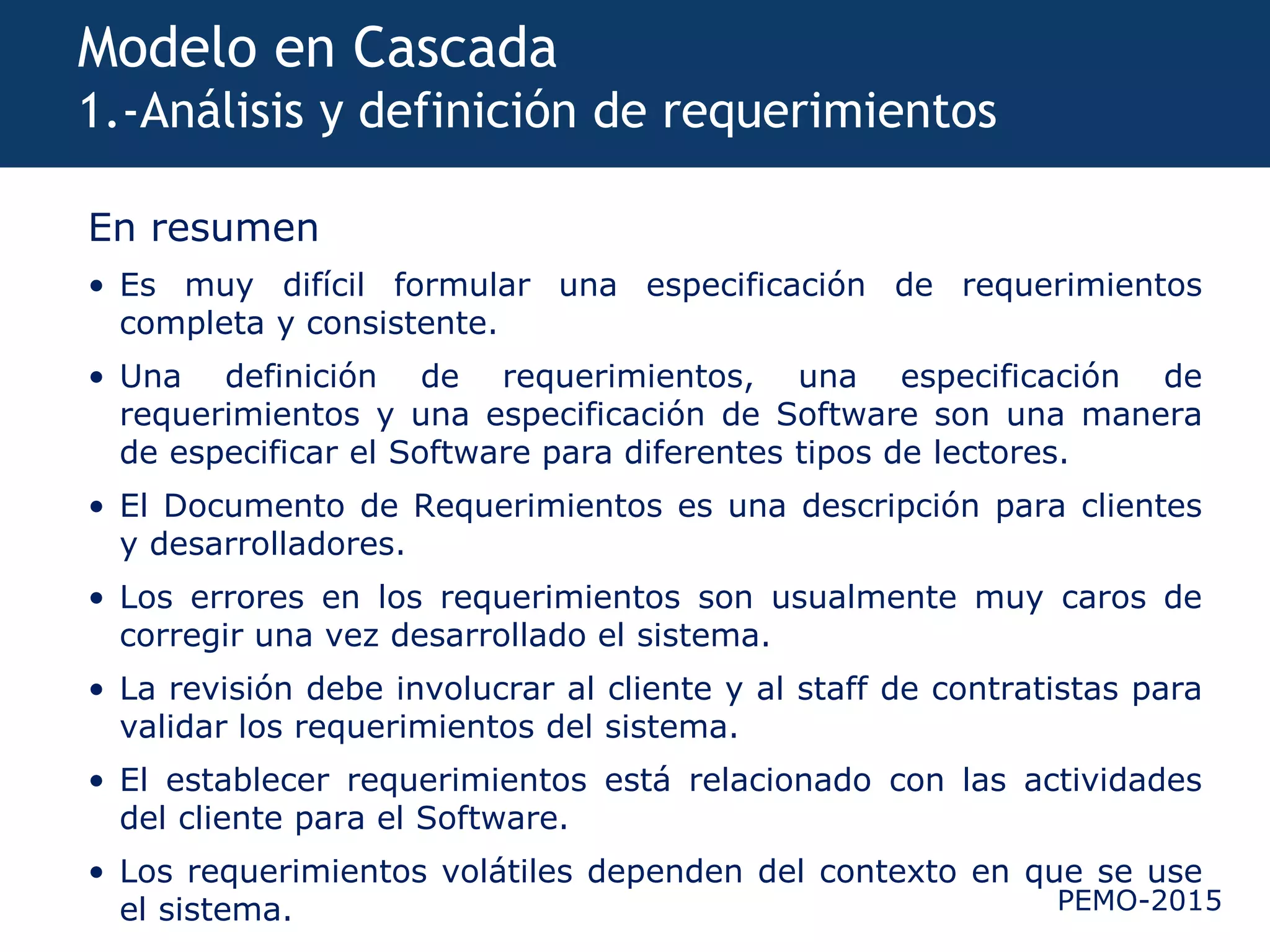 Modelo en cascada pemo | PPT