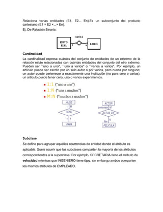 Modelo entidad relacion extendido | DOCX