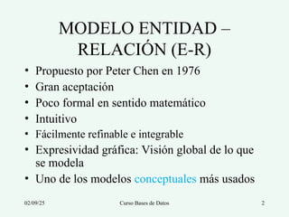 Modelo entidad relación................. | PPT