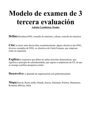 Modelo examen | PDF