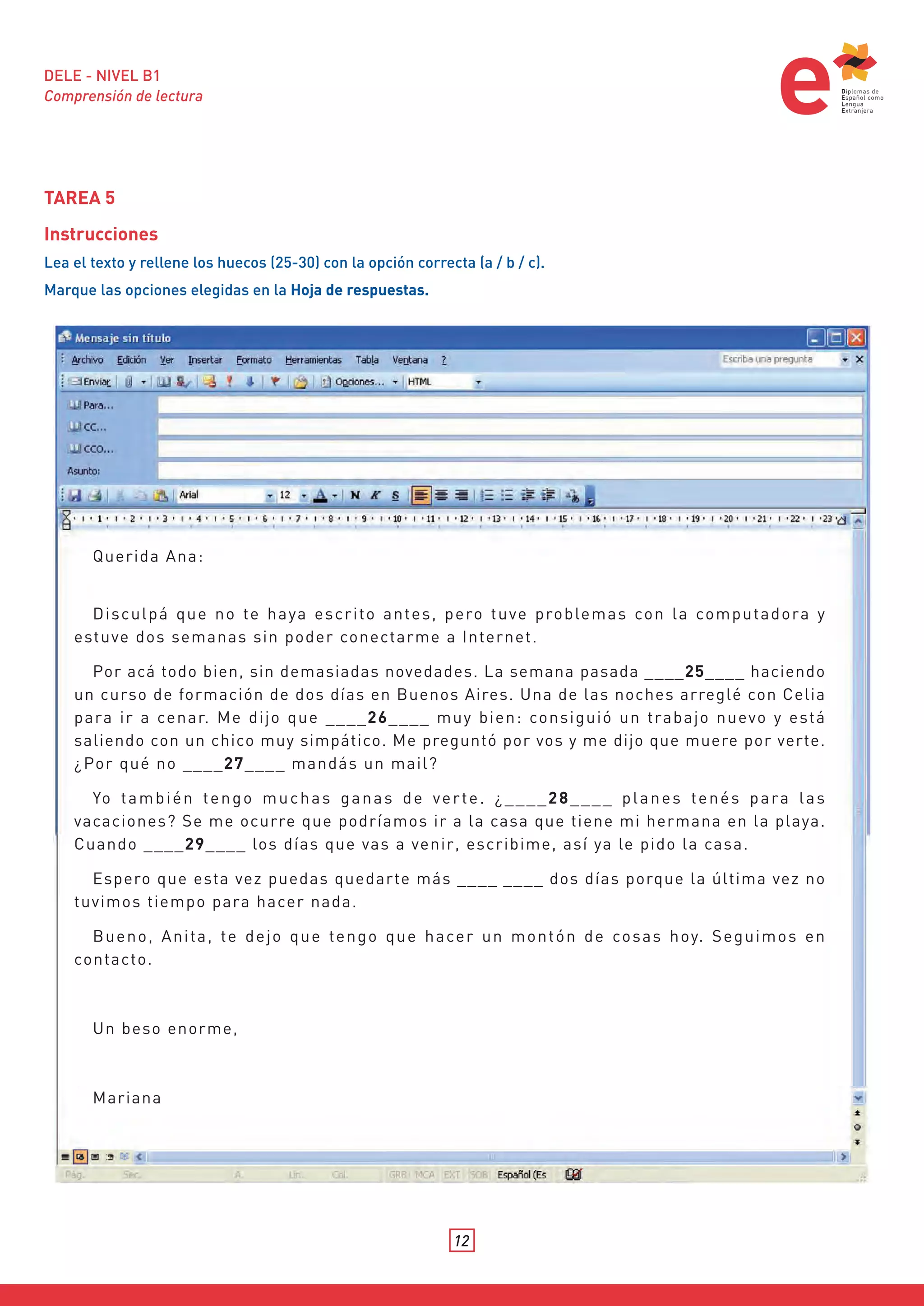 Modelo examen b1 | PDF