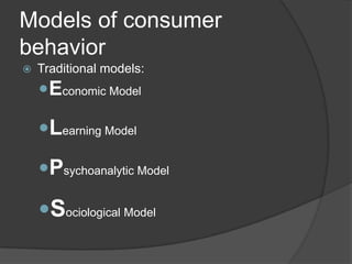 Model of CB unit 1 Introducton and models o Consumer Behaviour | PPT
