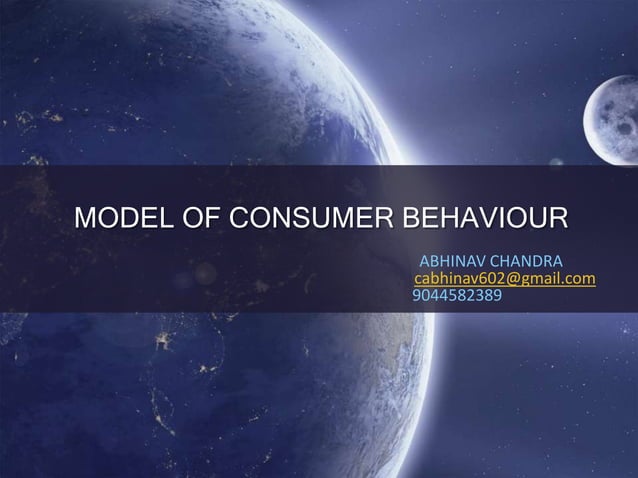 Model of consumer behaviour | PPTX