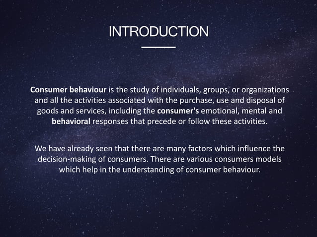 Model of consumer behaviour | PPTX
