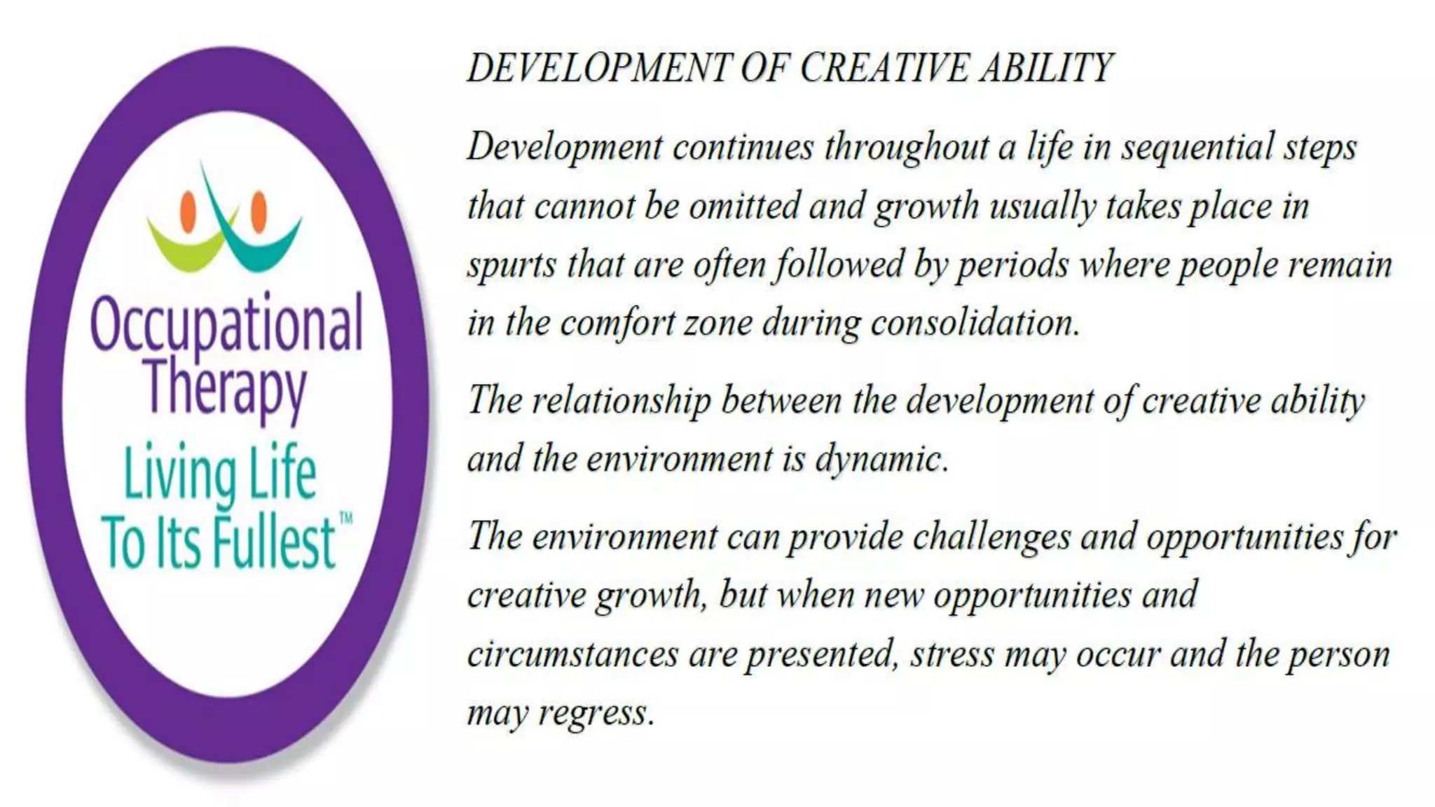 Model of Creative Ability in Occupational Therapy | PPTX