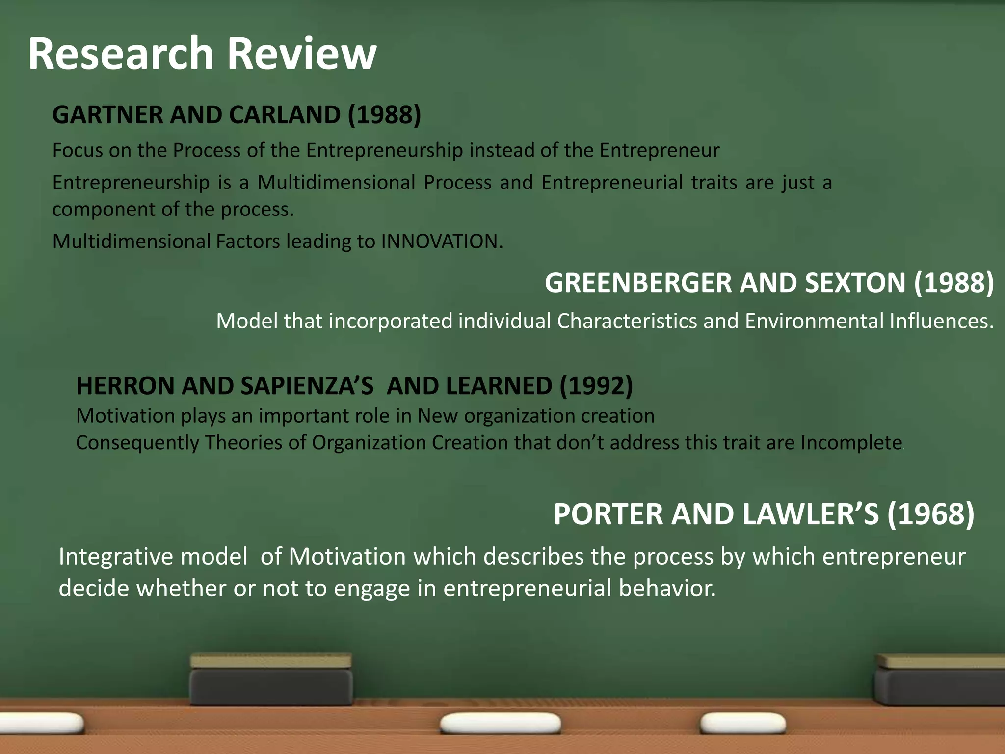 Model of entrepreneurial motivation | PPTX