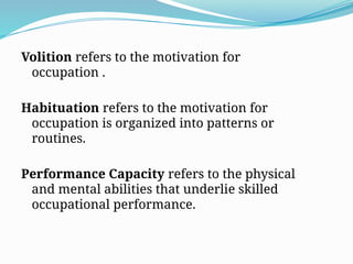Model of human occupation occupational therapy.pptx