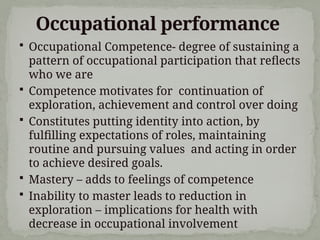 Model of Human Occupation in Occupational Therapy | PPT