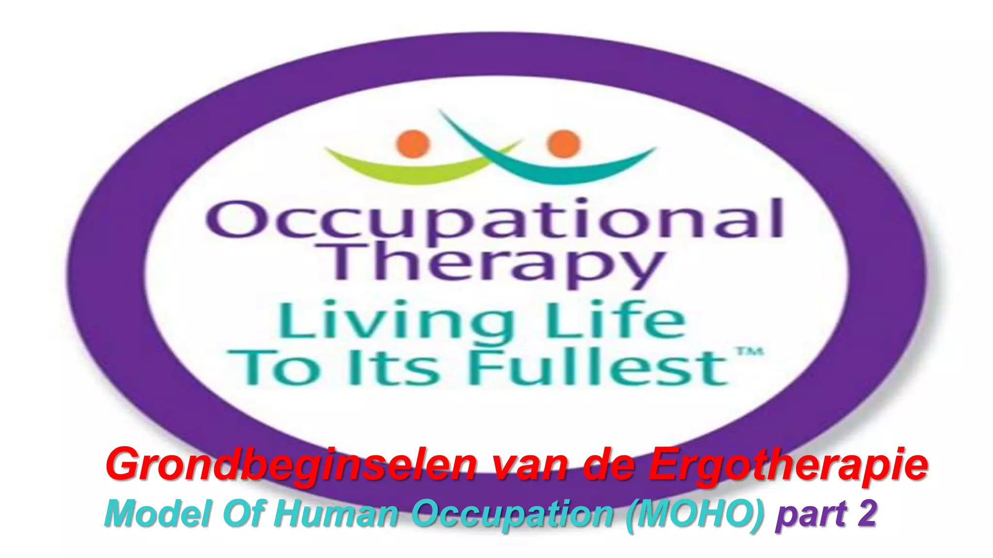 Grondbeginselen van de Ergotherapie Model Of Human Occupation (MOHO ...
