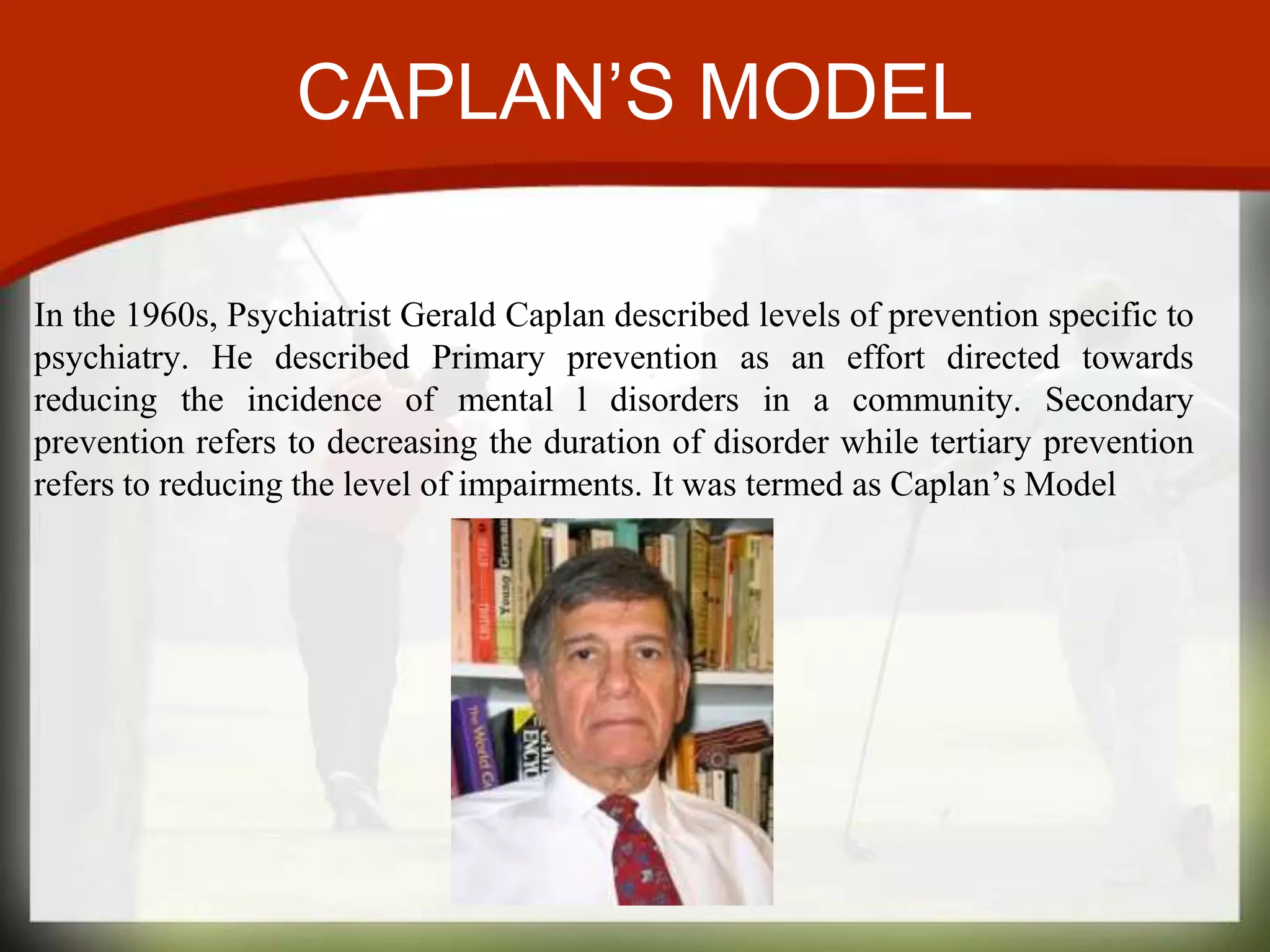 Model of prevention in psychiatry | PPTX