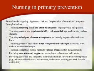 Model of prevention in psychiatry | PPTX