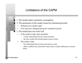 Model of risk and return | PPT