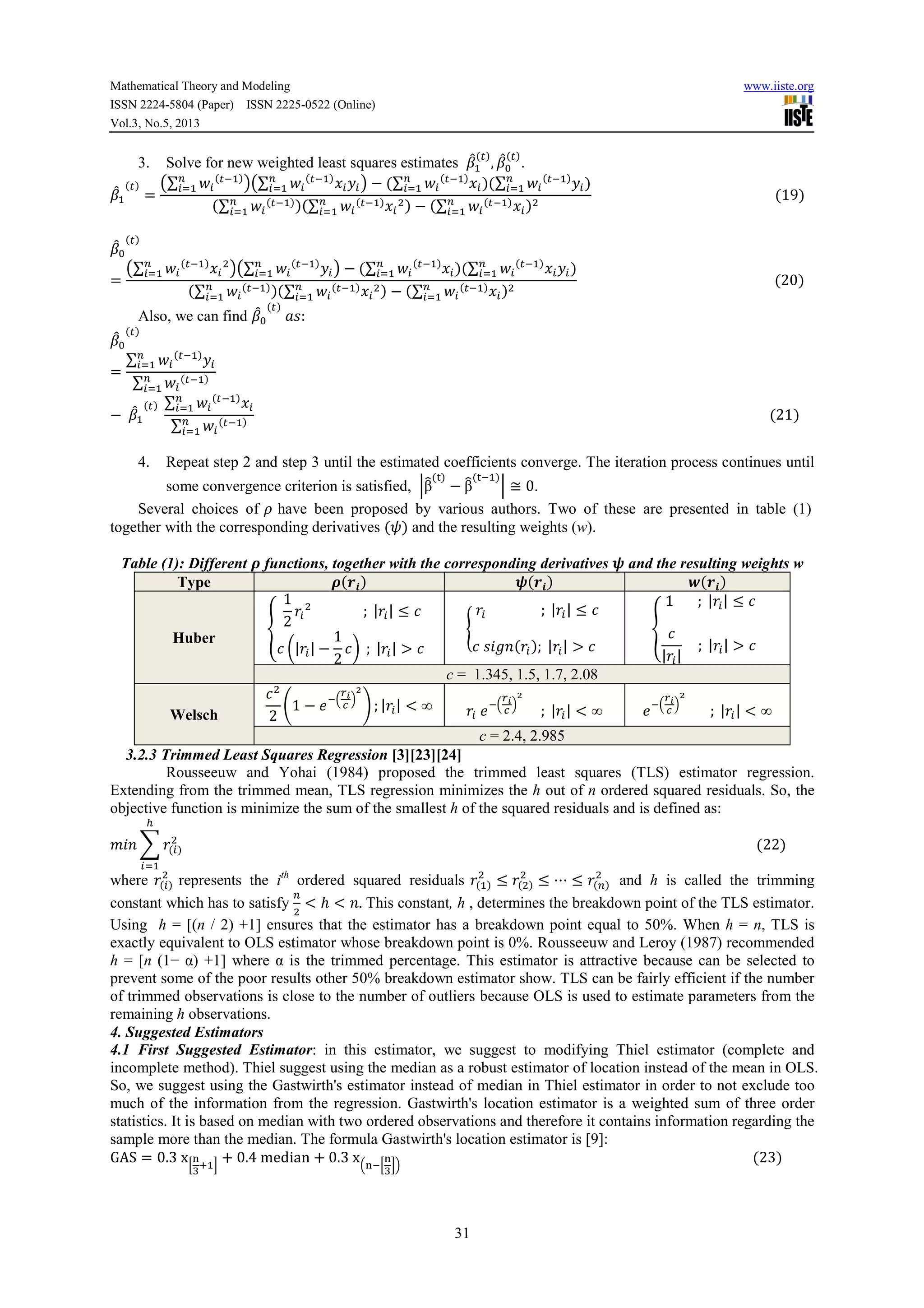 Model of robust regression with parametric and nonparametric methods | PDF | Computer Software ...