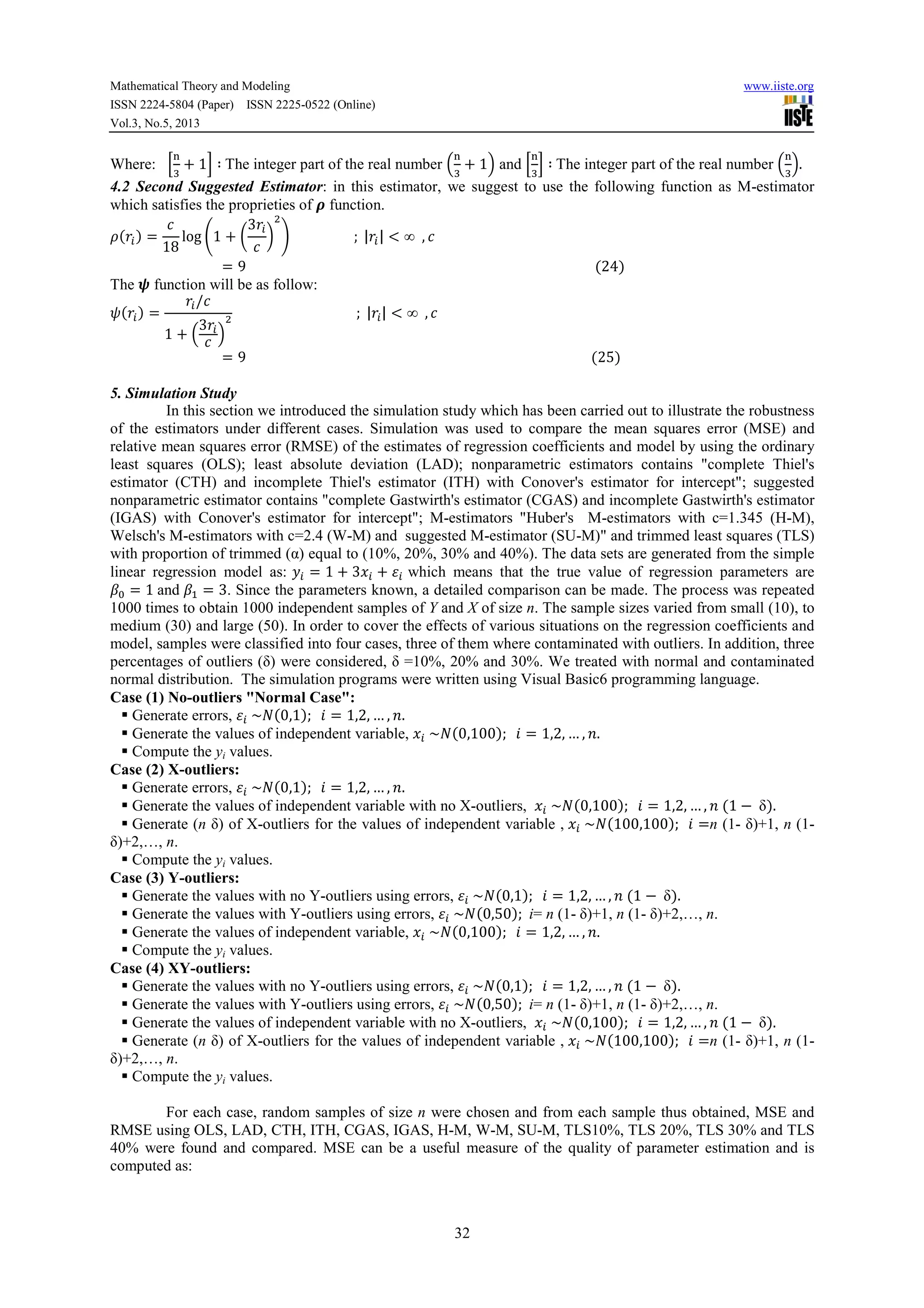 Model of robust regression with parametric and nonparametric methods | PDF | Computer Software ...
