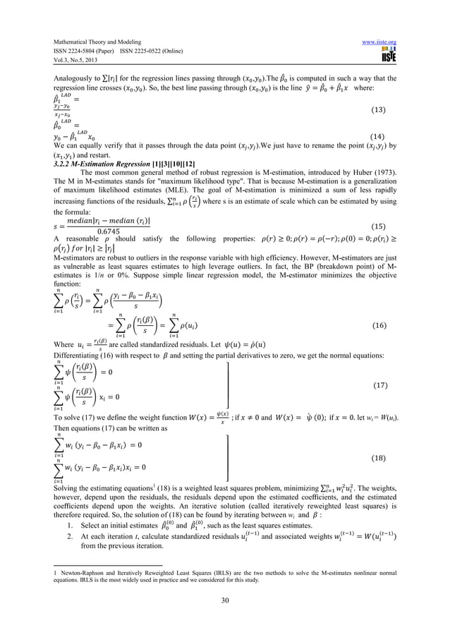 Model of robust regression with parametric and nonparametric methods | PDF | Computer Software ...