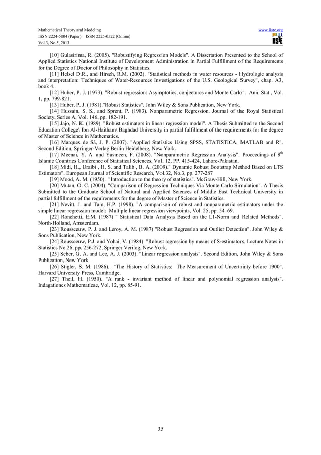 Model of robust regression with parametric and nonparametric methods | PDF | Computer Software ...