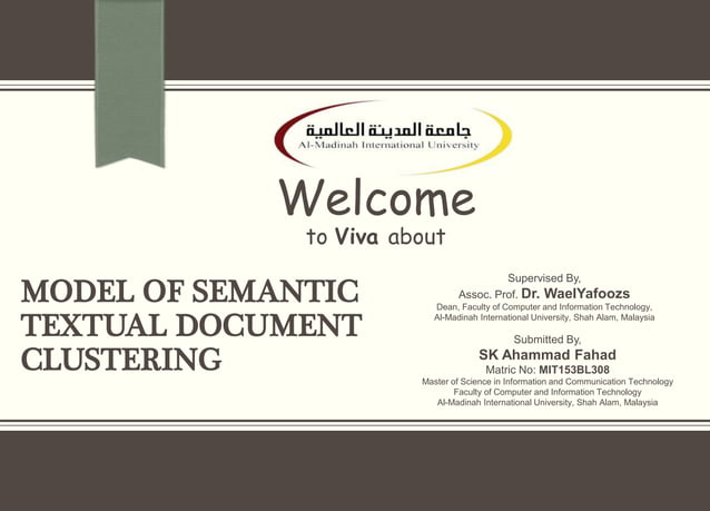 Model of semantic textual document clustering | PPTX | Databases | Computer Software and ...