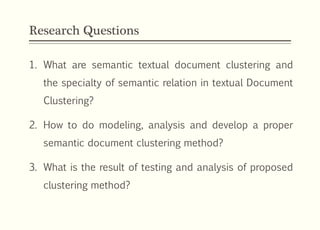 Model of semantic textual document clustering | PPT