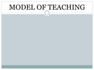 Model of teaching | PPT