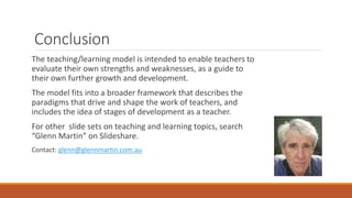 Model of the teaching learning role | PPT