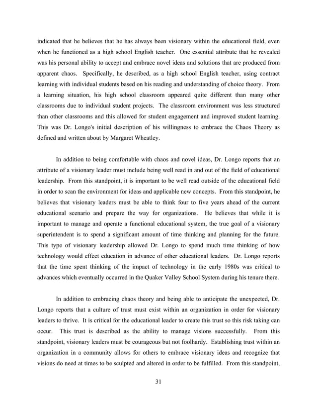 Model of visionary leadership | PDF