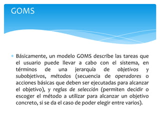Modelo GOMS | PPTX