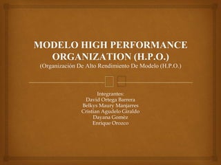 Modelo high performance organization | PPTX