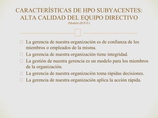 Modelo high performance organization | PPTX