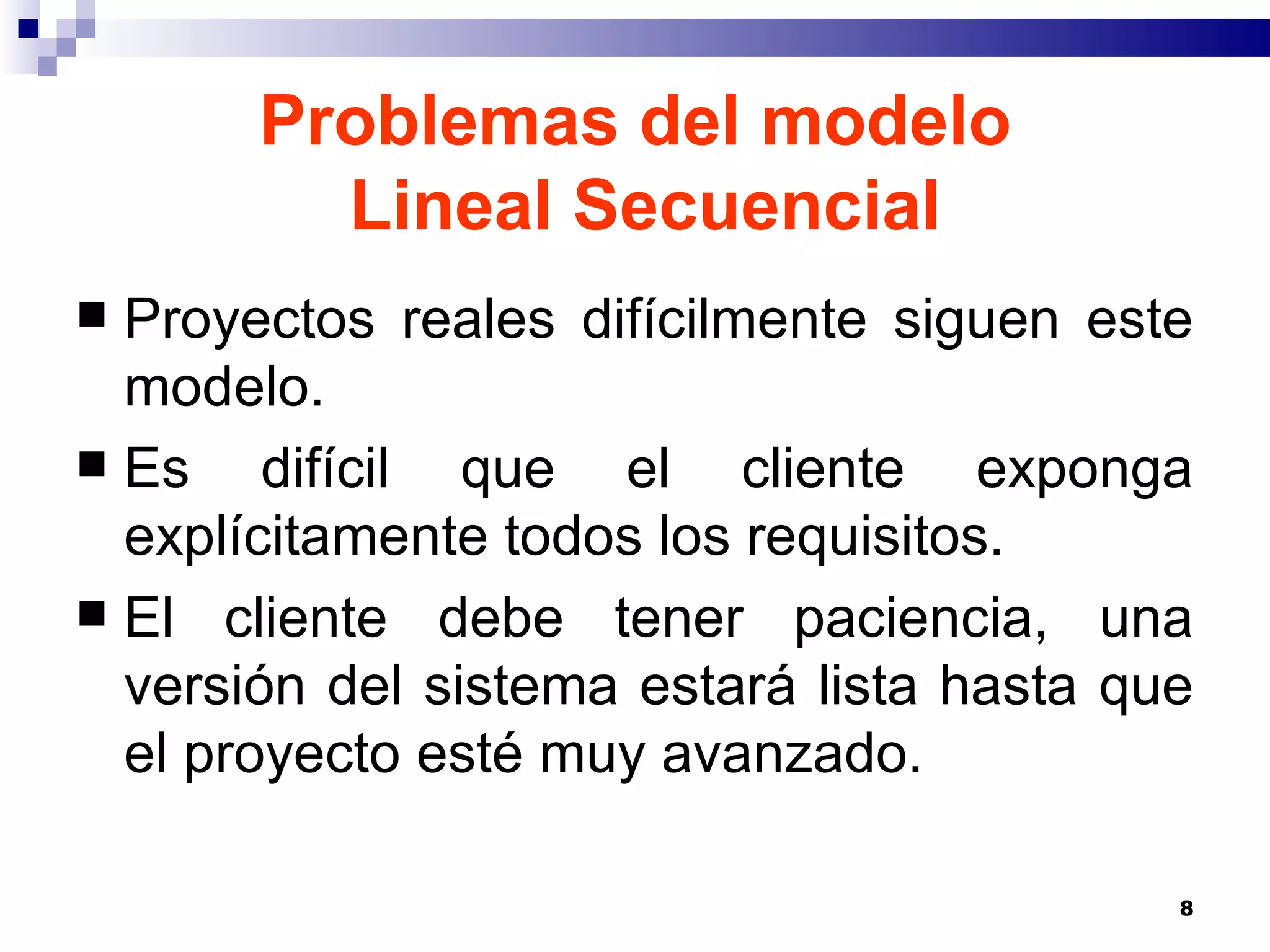 Modelo lineal secuencial | PPT