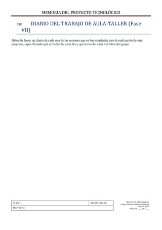 Modelo memoria proyecto completo | DOCX