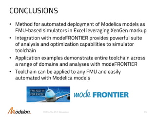 Automated Deployment of Modelica Models in Excel via Functional Mockup ...