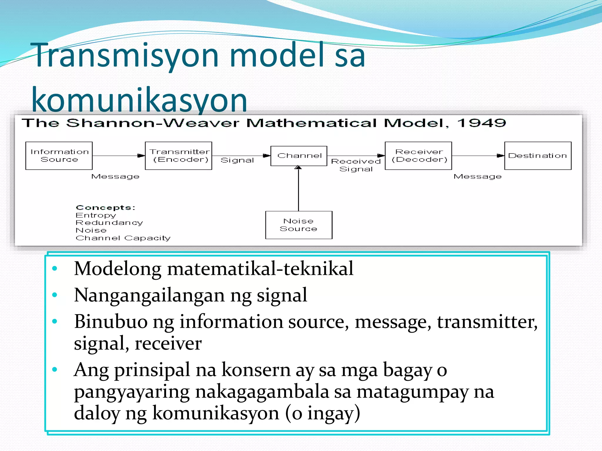 Modelongkomunikasyon 110903224936-phpapp02 | PPTX