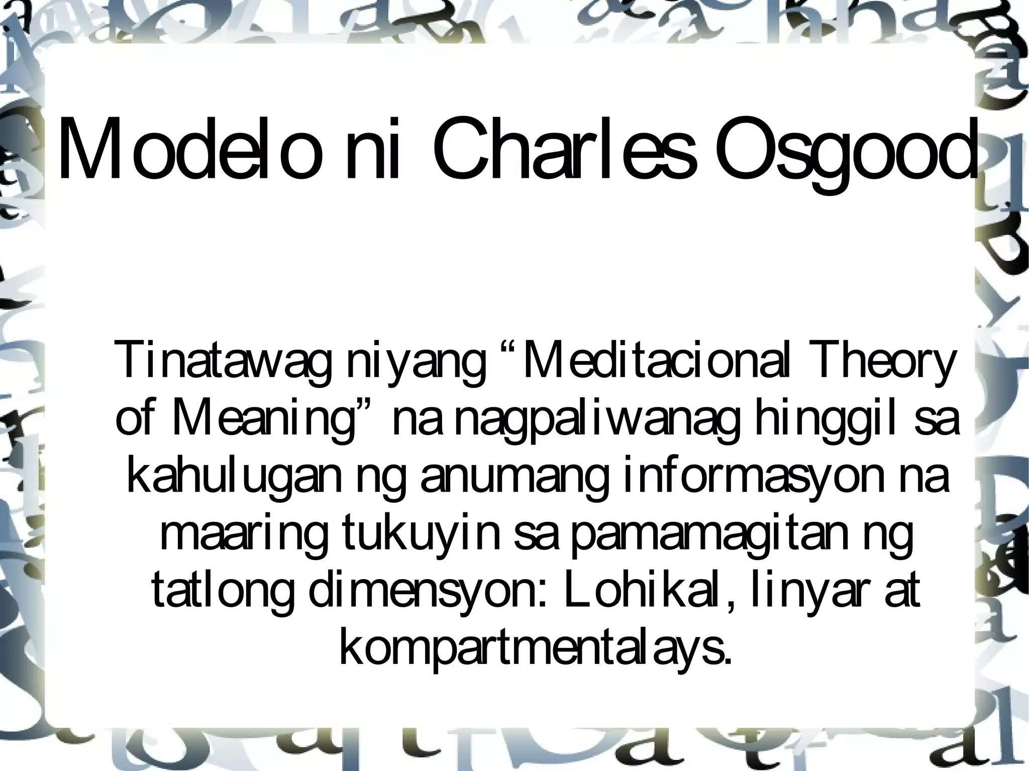 Modelo ng Komunikasyon | ODP