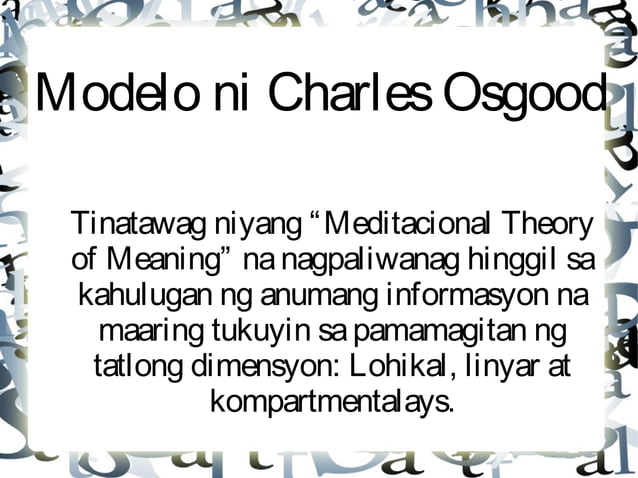 Modelo ng Komunikasyon | ODP