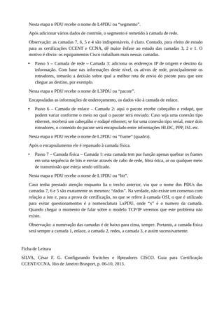 Modelo osi ficha de leitura | PDF